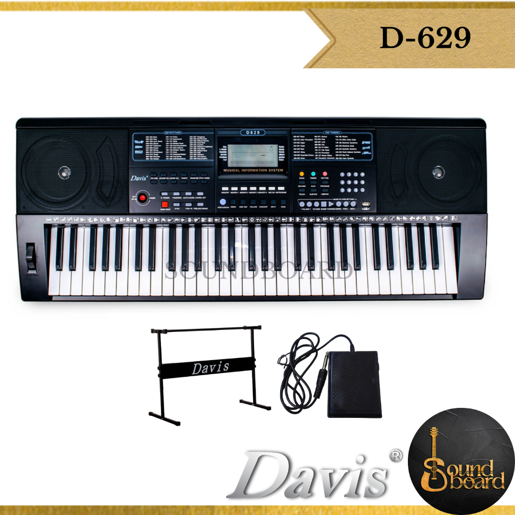 Davis D-629 61 Keys Touch Response Piano | Shopee Philippines