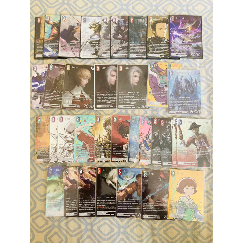 FINAL FANTASY FULL ART HOLO FOIL CARDS. Original FFTCG RARE Characters. FF Legends, Hero ...