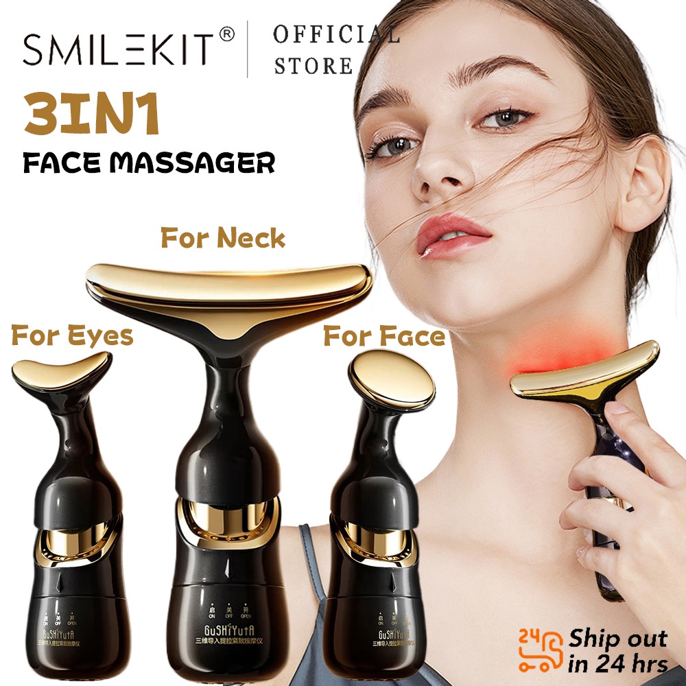 3 In 1 Electric Face Massager With 3 Replacement Heads Face Cream