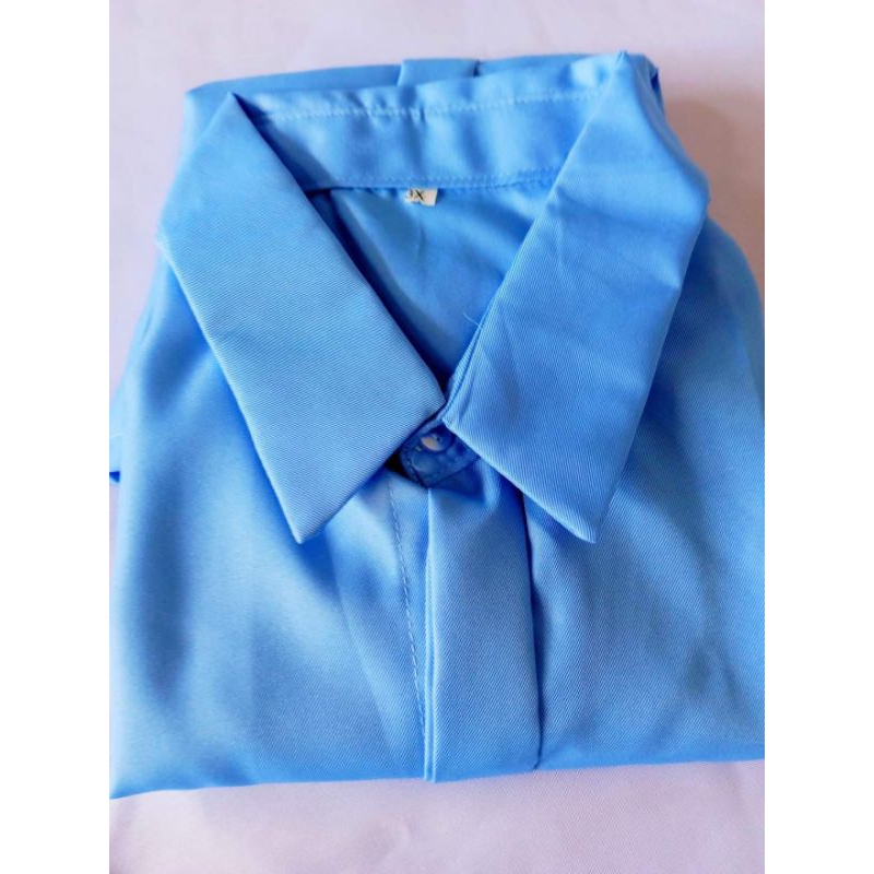 Polo Uniform Powder Blue Peach Twill Fabric | Shopee Philippines