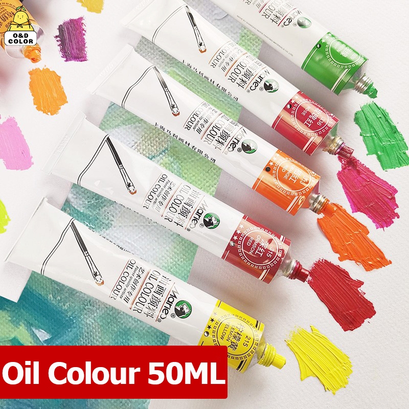Marie's High Quality Oil Paint 50ml/Tube Professional Oil Colour Strong ...