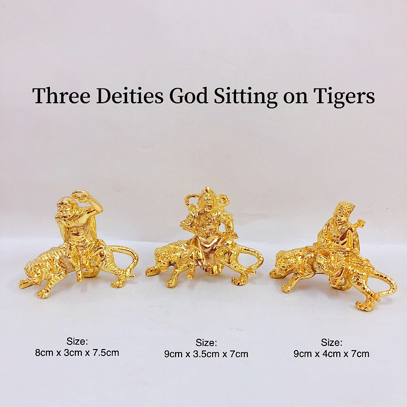 Fengshui 3 Three Deities God Sitting on Tigers Tiger | Shopee Philippines