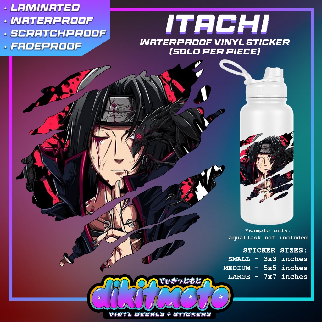 [dikitmoto] Uchiha Itachi #3 Scratch Sticker Waterproof Vinyl Sticker ...