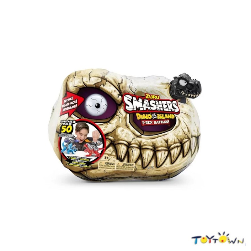 Smashers T-Rex Battle Series 5 Dino Island( Red And Black) Mystery Pack ...