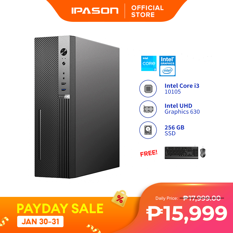 Ipason Office Mini Pc Intel i3 10105 DDR4 8G 256G SSD With 21.5 Inch ...