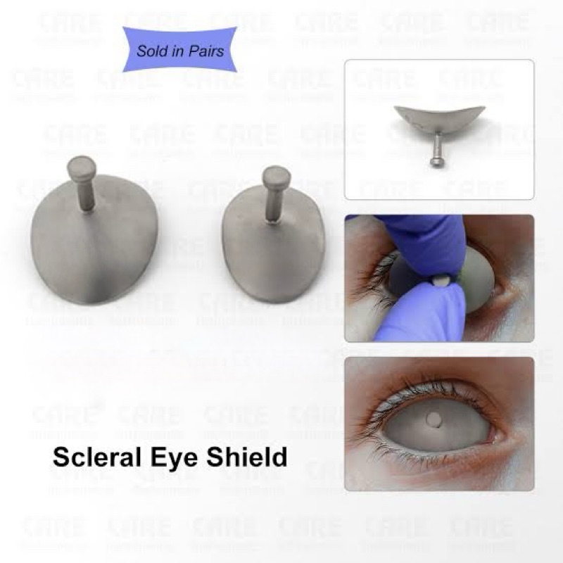 Intraocular Corneal Eye Protection Cover Pair 28X20mm, Stainless Steel ...