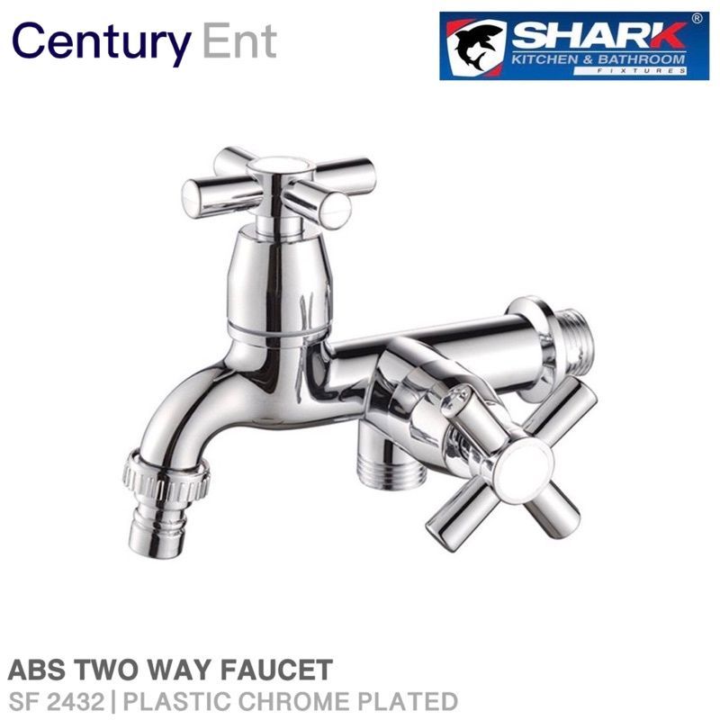 SF 2432 | SHARK ABS Two Way Faucet | Chrome Plated Plastic | | Shopee ...