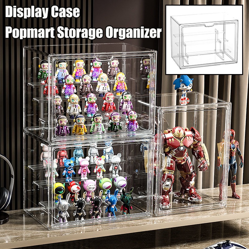 Display Case Popmart Storage Organizer Stackable Magnetic Dustproof Box ...