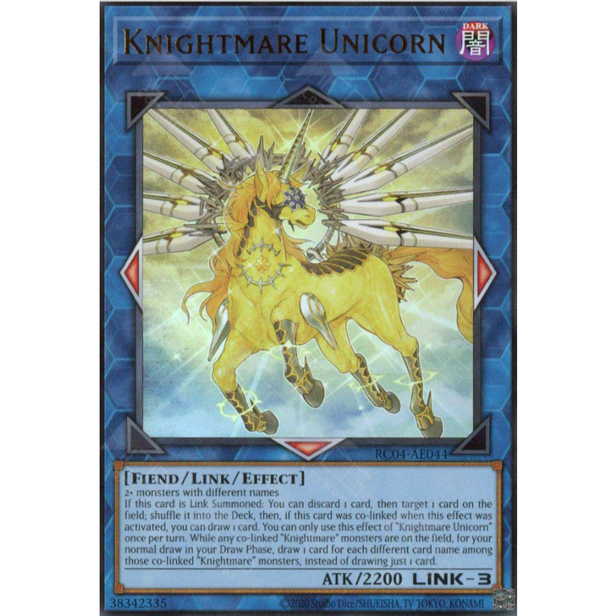 RC04-AE044 Knightmare Unicorn UR EXSCR YUGIOH CARD | Shopee Philippines