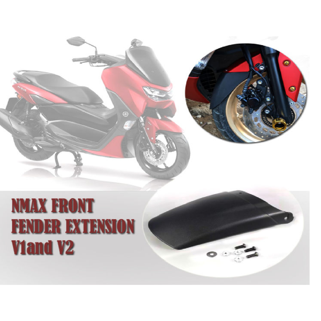 NMAX V1, V2 FRONT FENDER EXTENSION G3276 ( BLACK ) | Shopee Philippines