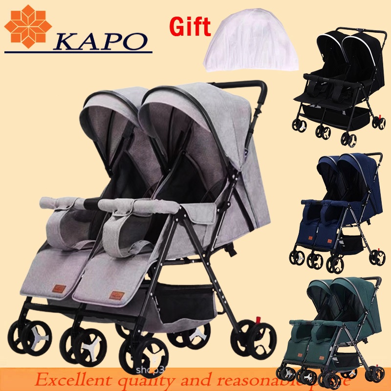 【Free shipping】KAPO Twin Stroller for toddler Lightweight Irreversal ...