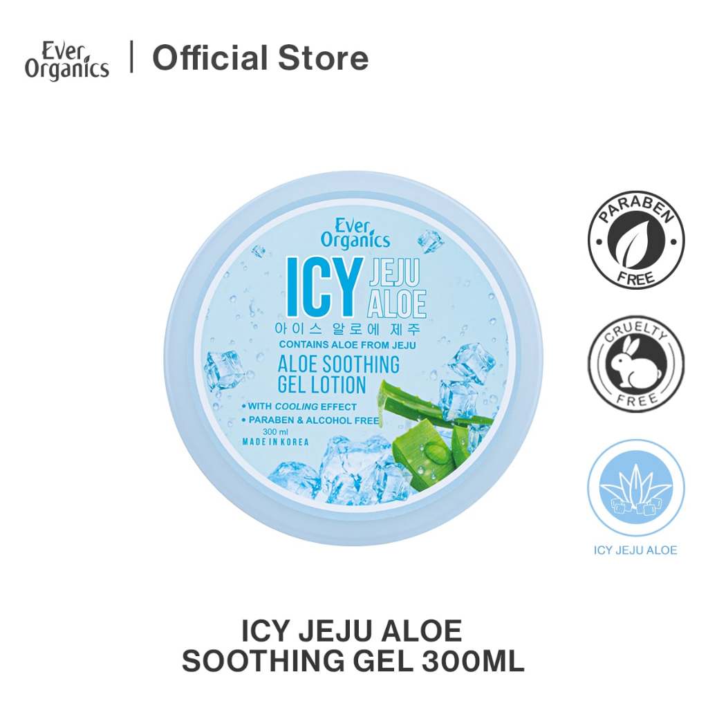 Ever Organics Icy Jeju Aloe Soothing Gel (300ml) (Moisturizer) | Shopee ...