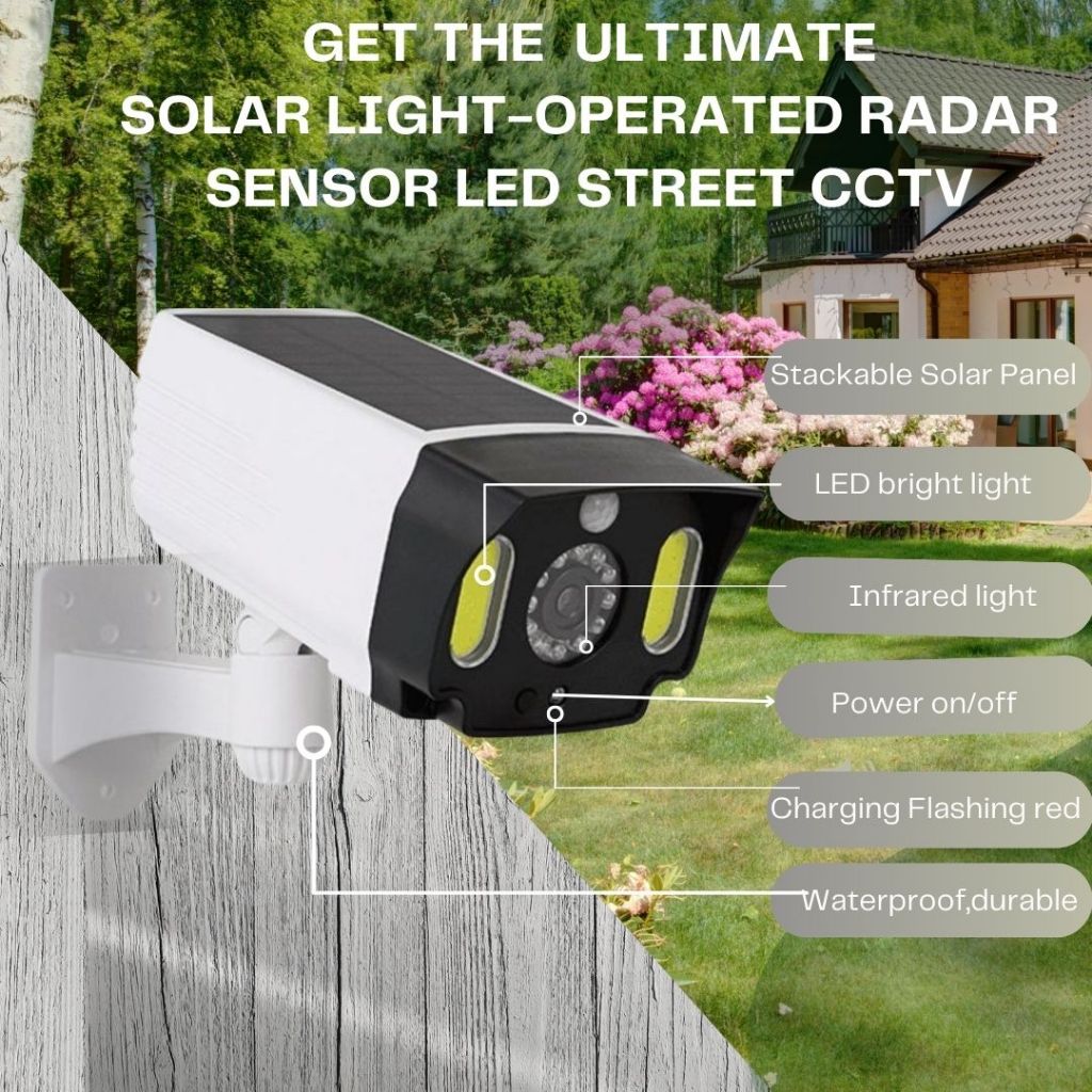 L&W Bullet-Shaped Fake CCTV Camera with LED Sensor Light Waterproof ...