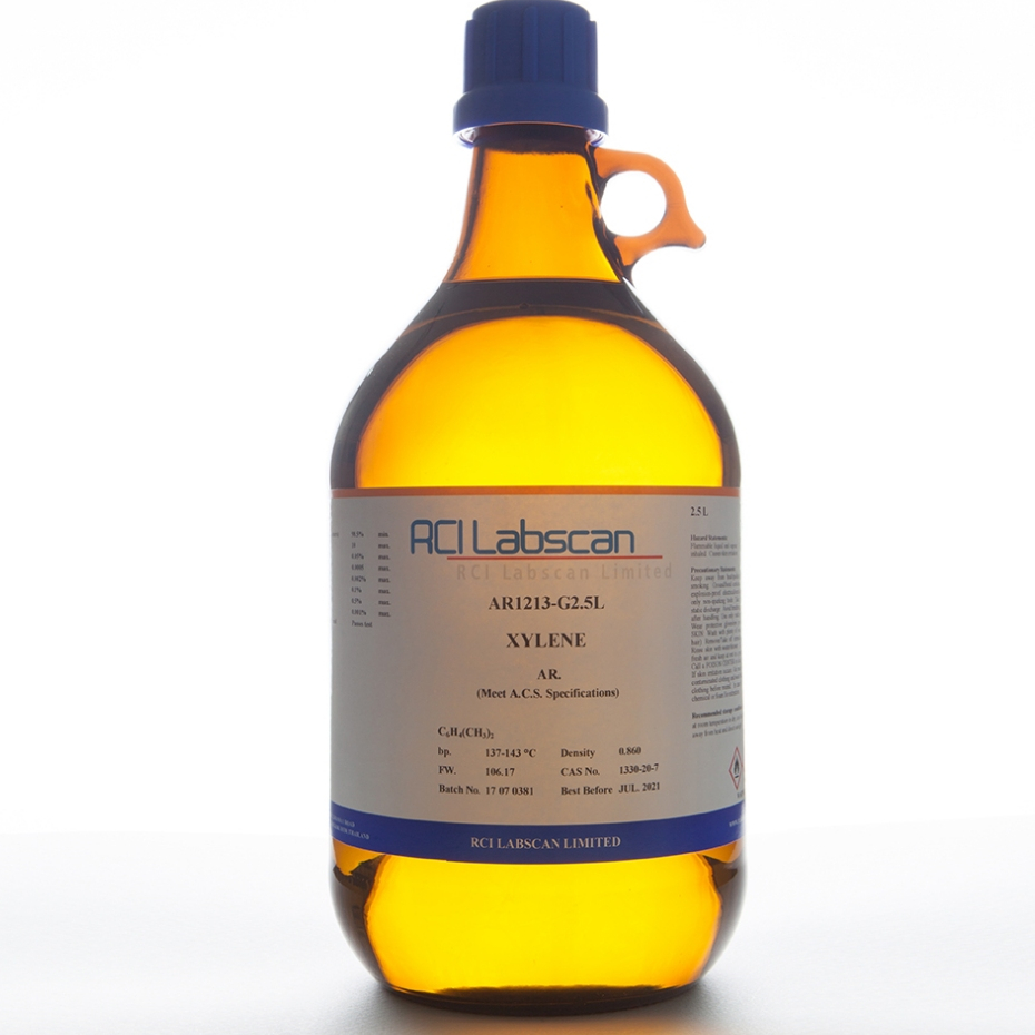 Xylene 2.5L AR Laboratory Analytical Reagent, RCI LABSCAN Brand ...