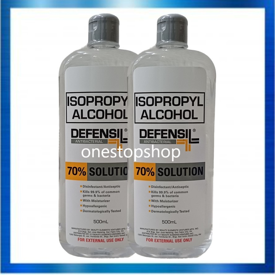 Defensil Isopropyl Alcohol 70% Solution 500mL | Shopee Philippines