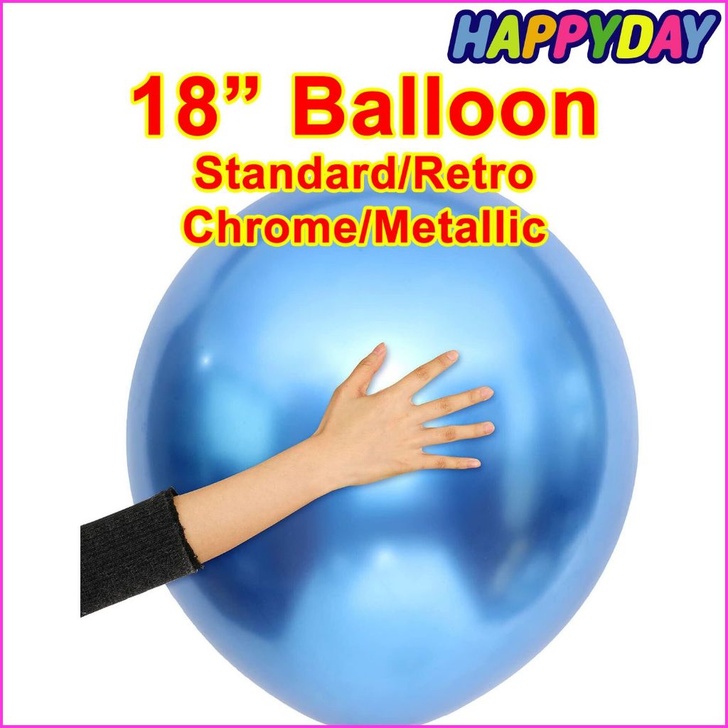18" size18 1pc Standard Balloon Chrome Balloon Retro Metallic Party ...