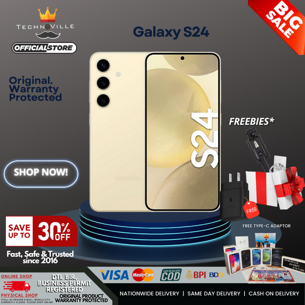 Samsung Galaxy S24 5G (1 Year Warranty) with FREEBIES! | Shopee Philippines