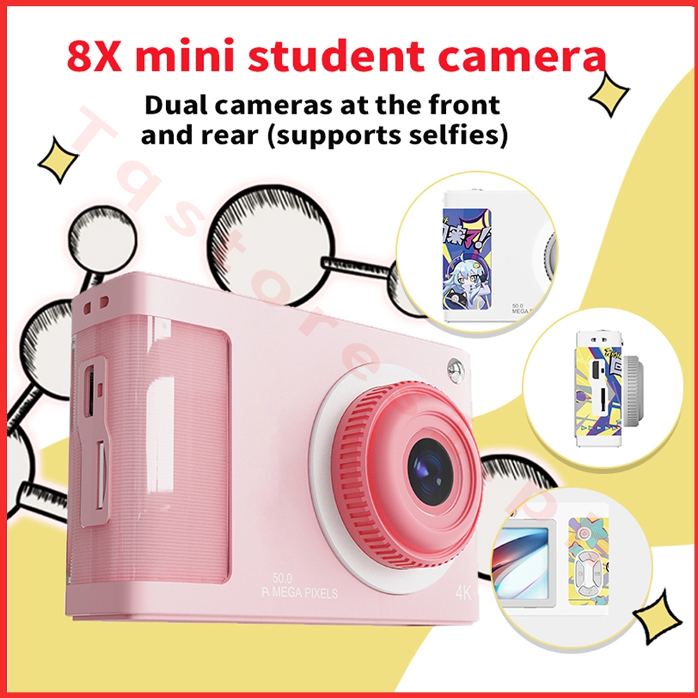 TQ 50MP Portable Digital Camera 4K IPS Screen 8X Zoom With Selfie ...