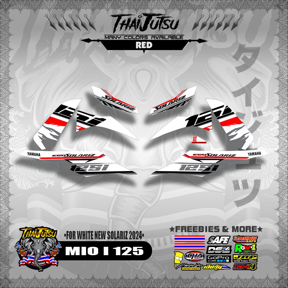 MIO I 125 MALAYSIAN DECALS ( FOR WHITE NEW SOLARIZ 2024 ...