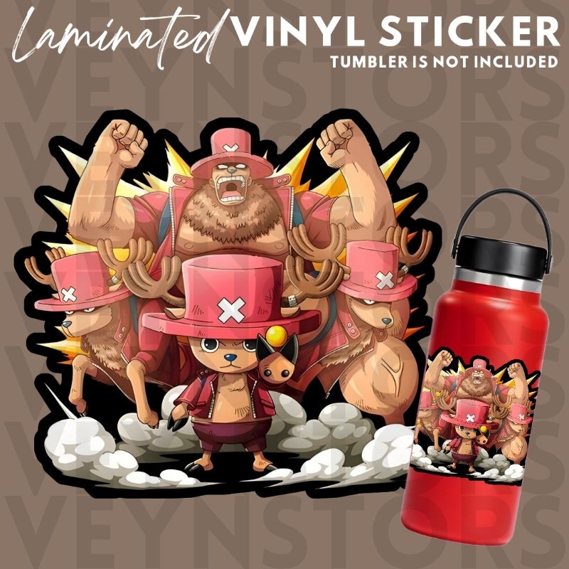 ONE PIECE TONY TONY CHOPPER TRANSFORMATION LAMINATED VINYL STICKER ...