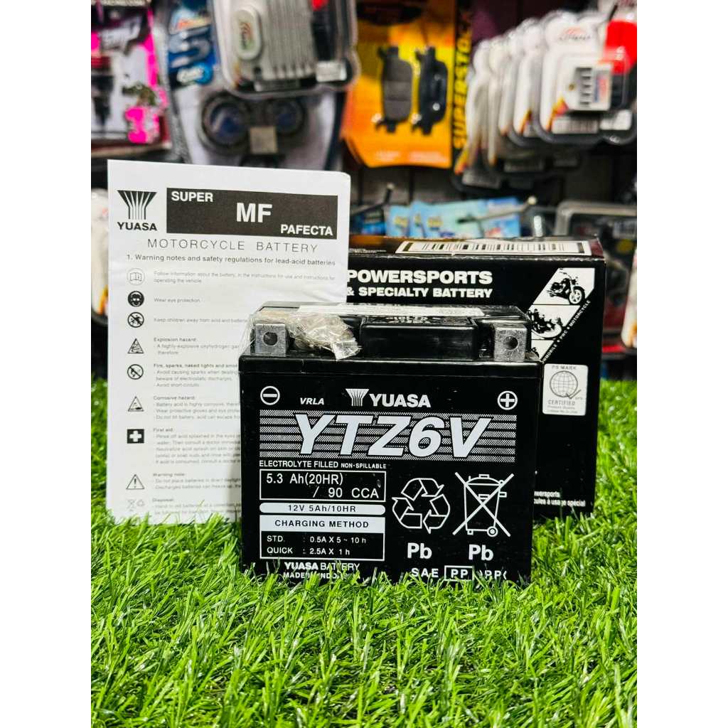 YUASA Battery YTZ6V 12V, 5Ah/10HR for Motorcycle ORIGINAL Brand New ...