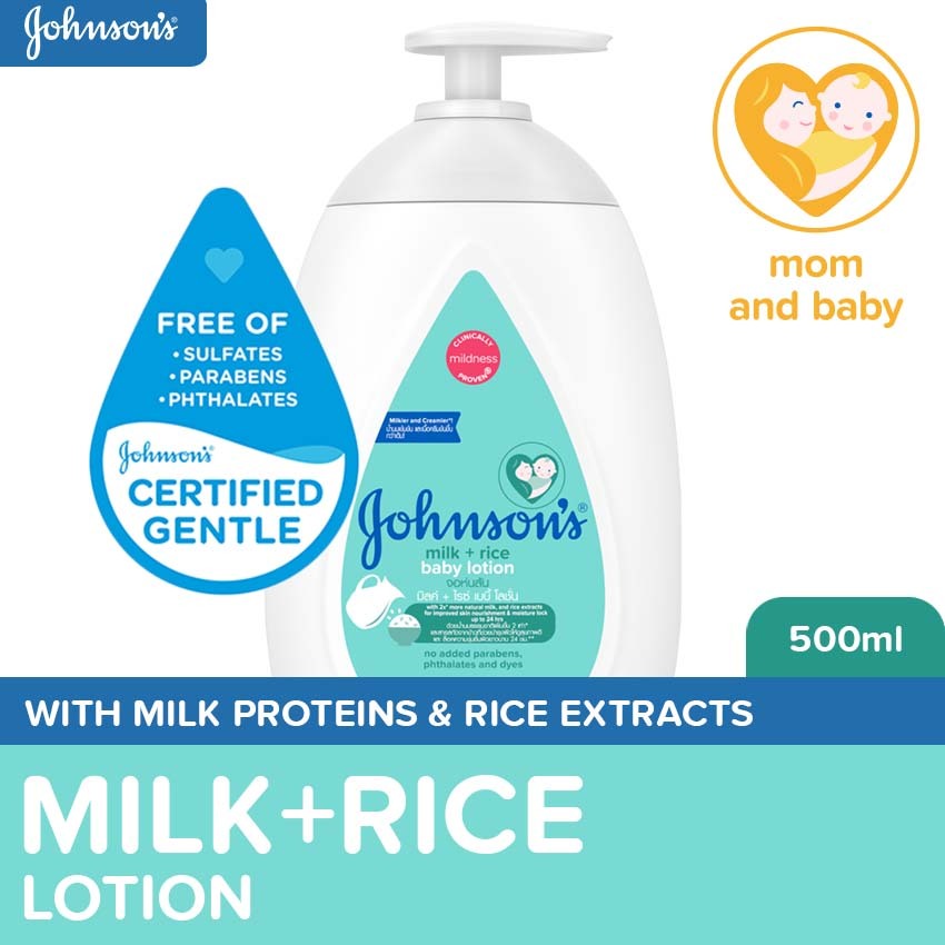 JOHNSONS N JOHNSONS Milk + Rice Lotion 500mL | Shopee Philippines