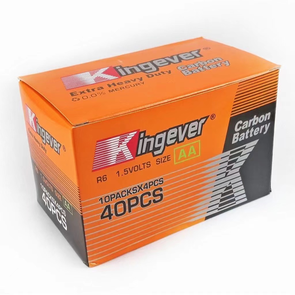 BATTERY Kingever Extra Heavy Duty AA, AAA and D Carbon Battery | Shopee ...