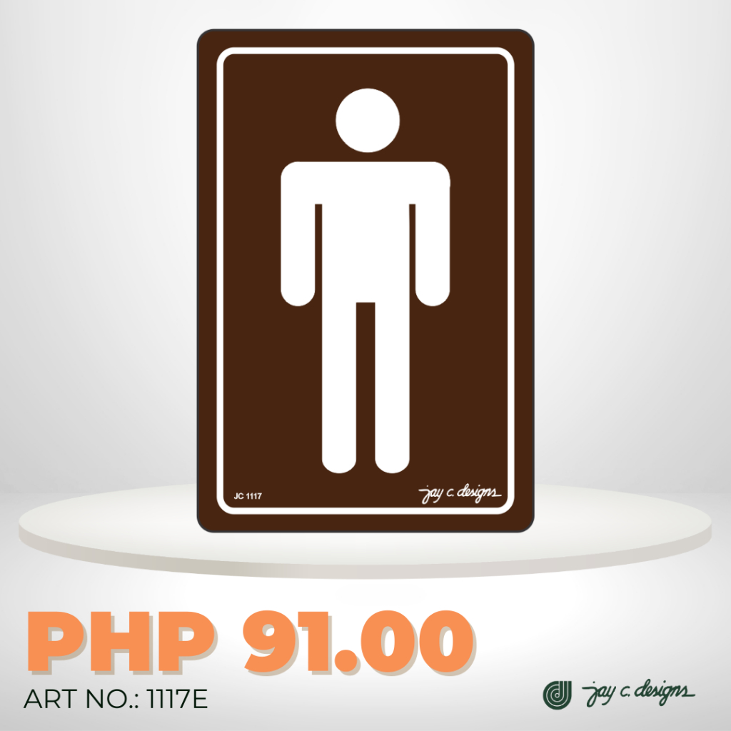 Jay C. Designs Acrylic Sign Male Signage 1117 | Shopee Philippines