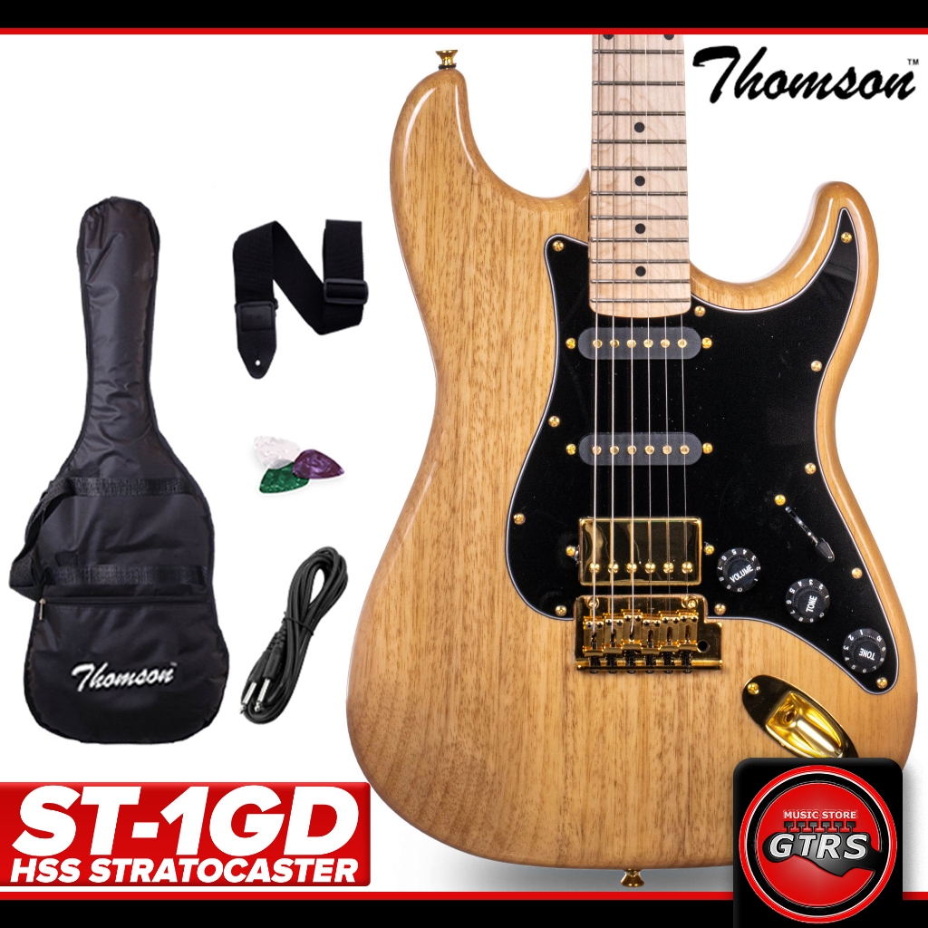 Thomson ST-1GD Stratocaster with HSS Pickups and Gold Hardware FREE ...