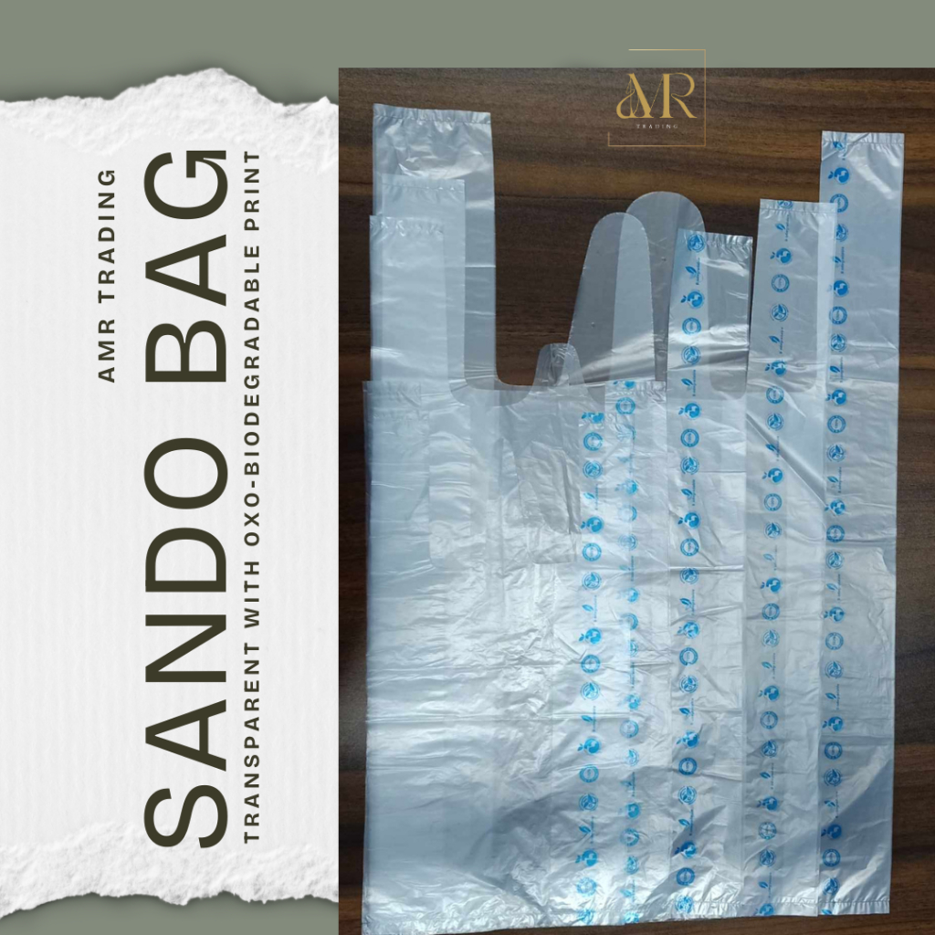 Sando Bag Transparent with Oxo-Biodegradable Print (100pcs/pack ...