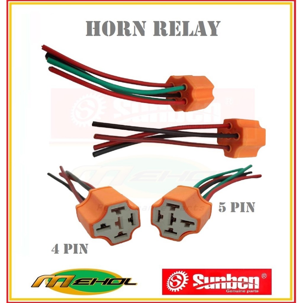 1 PC HORN RELAY SOCKET 12V UNIVERSAL 4 PIN AND 5 PIN | Shopee Philippines