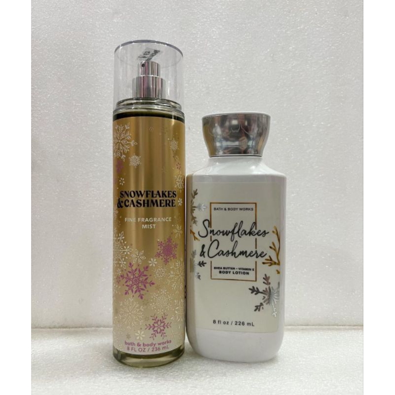 Bath & Body Works Snowflakes & Cashmere Body Mist 236ml | Shopee ...