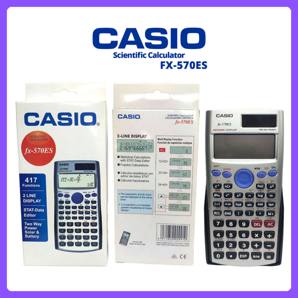 FX-570ES Plus CASIO Engineering Scientific Calculator For Student ...