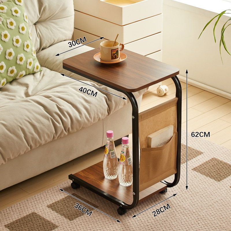 Movable Sofa Side Table Computer Table Coffee Table with wheels ...