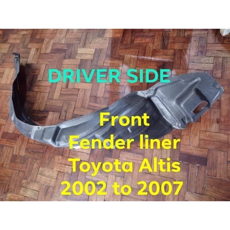 Fender liner or Engine cover Toyota Altis 2002 - 2007 LEFT AND RIGHT ...