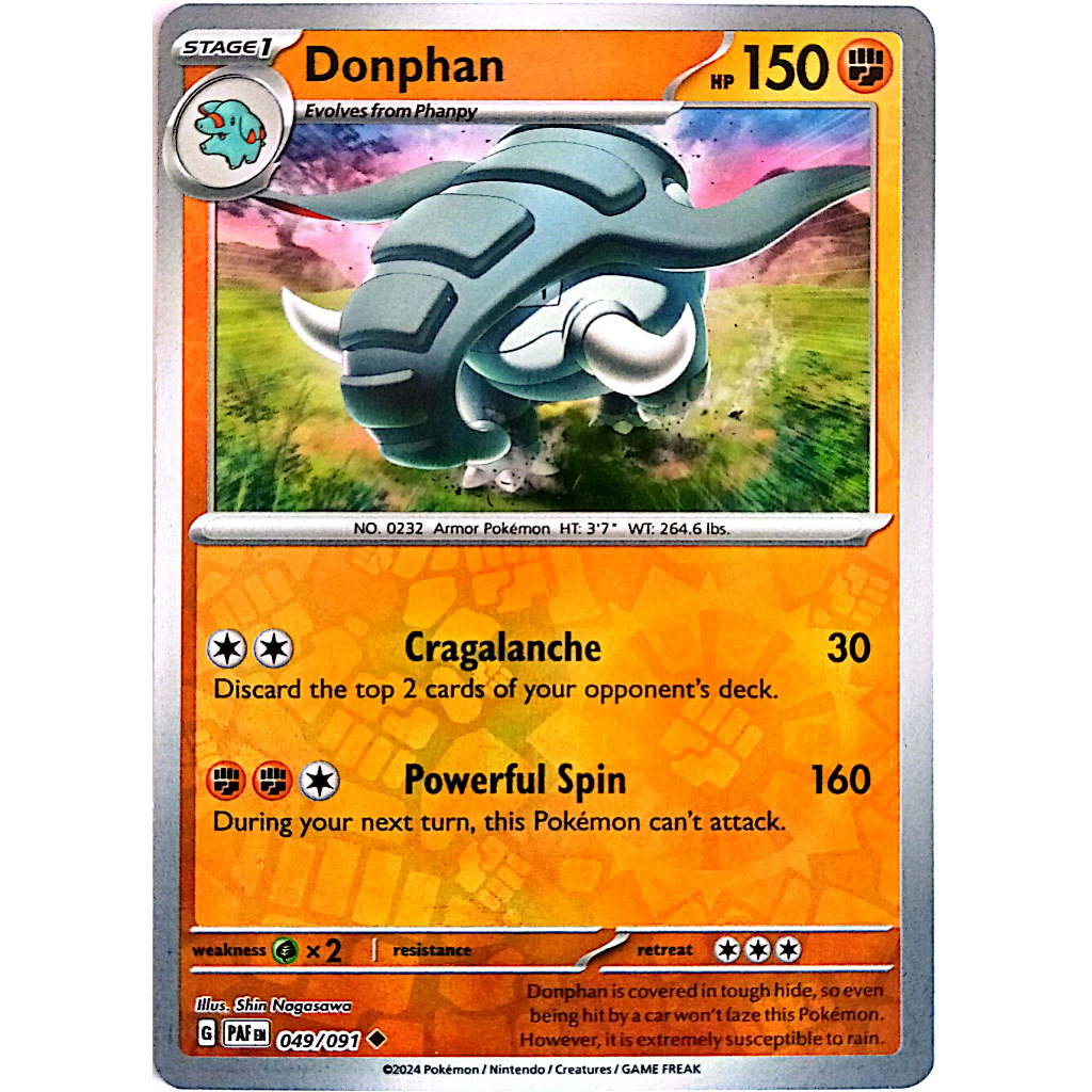 Pokemon TCG Donphan 049/091 Paldean Fates | Shopee Philippines