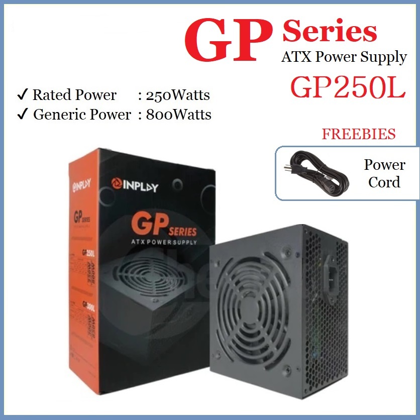 BRAND NEW INPLAY GP250L GP Series ATX Power Supply - Geniric 800watts ...