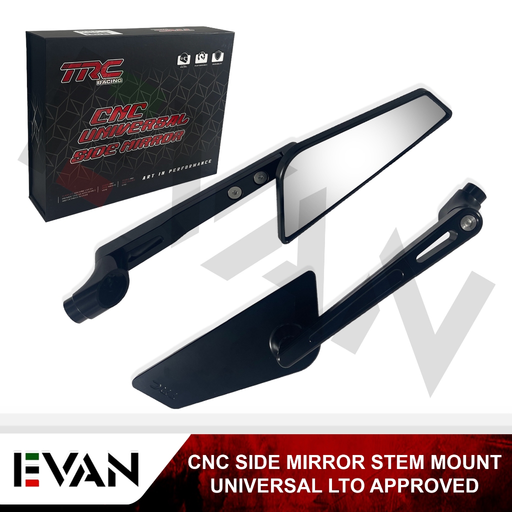 Aluminum TRC 1 Pair Side Mirror Left Right Rear View Stem Mount LTO ...