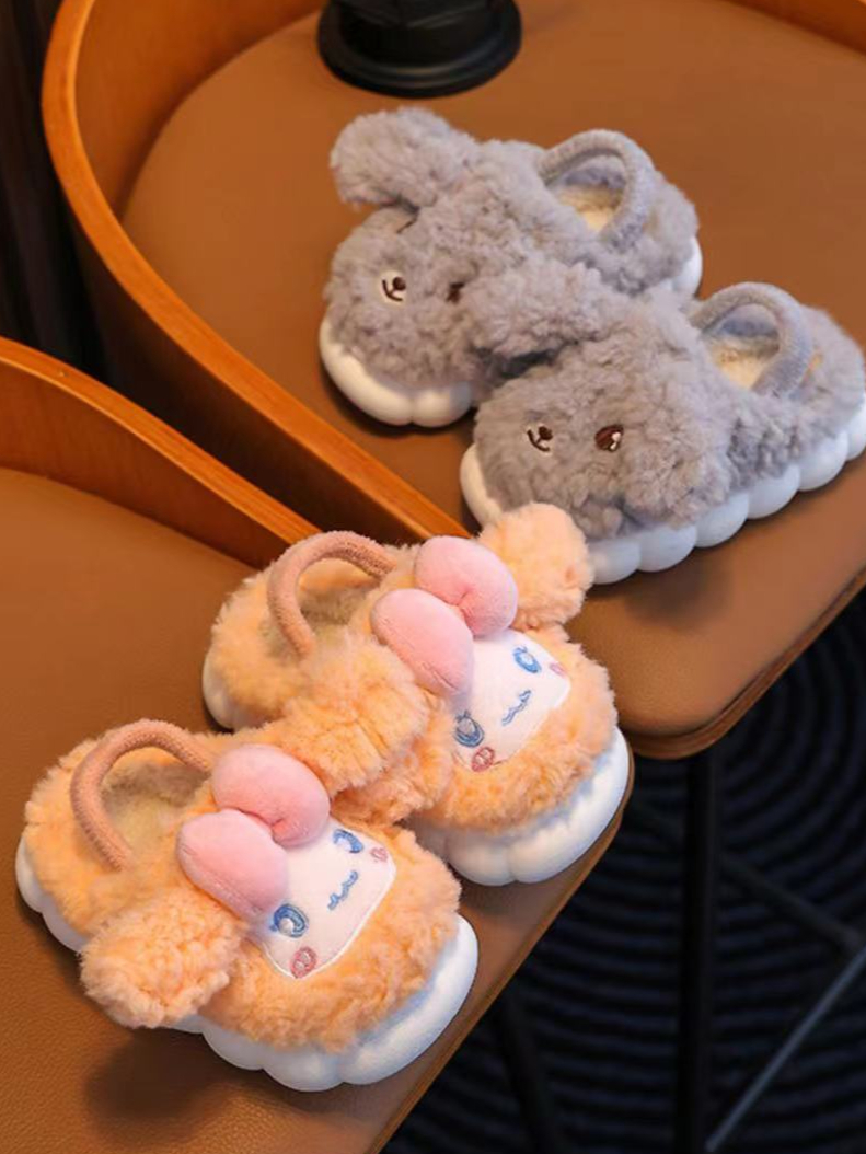 Cartoon Children's Slippers Lamb Hair Non slip and Warm Indoor slippers ...