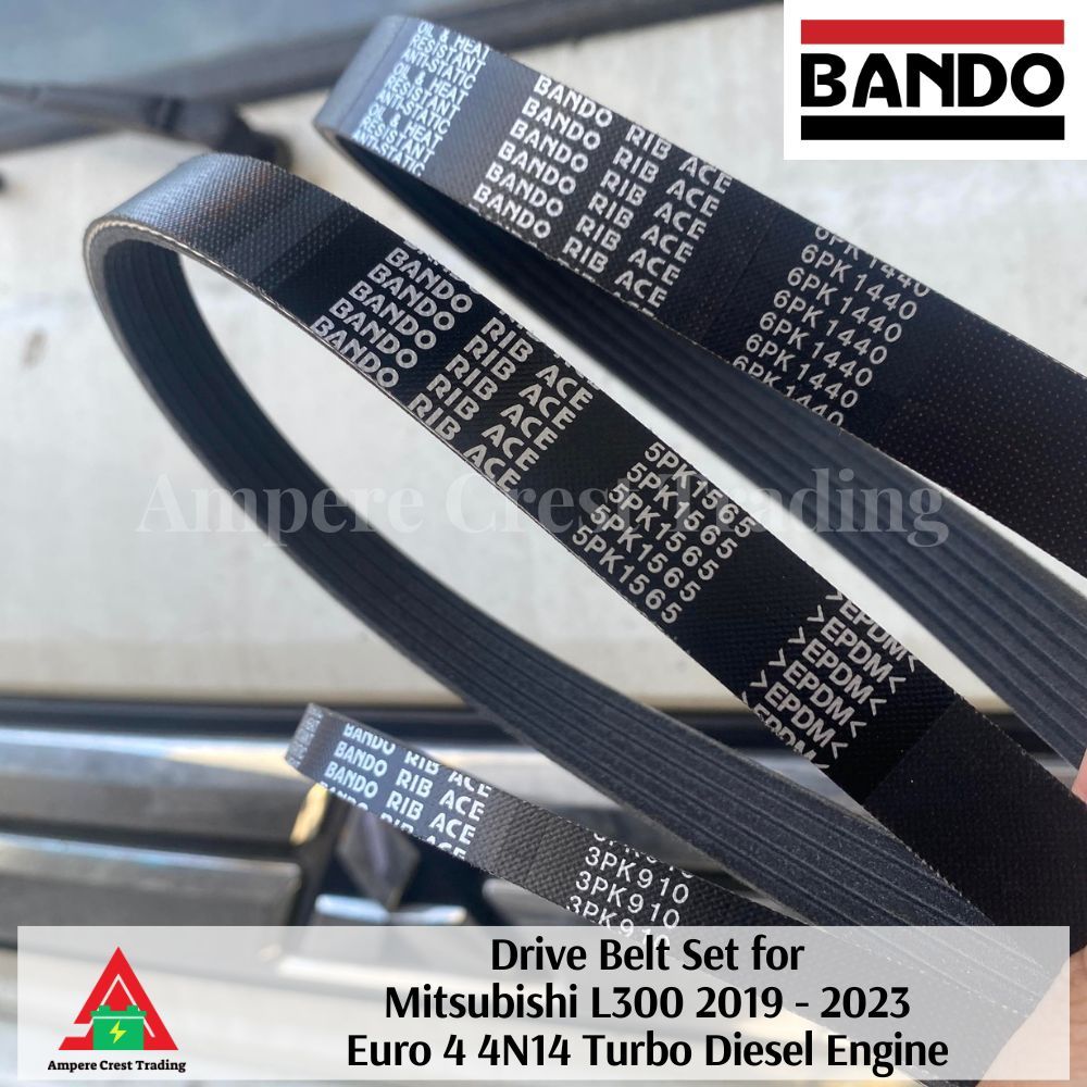 Bando Belts (Set of 3) for Mitsubishi L300 2019 - 2025 Euro 4 4N14 ...