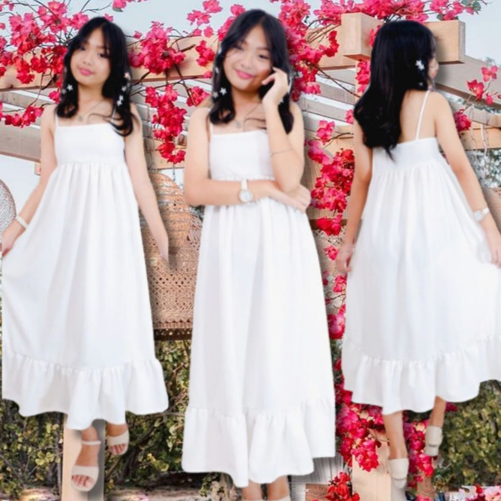 Kids Maxi Dress fit 7-13 yrs old Sleeveless Long Dress for Girls Party ...