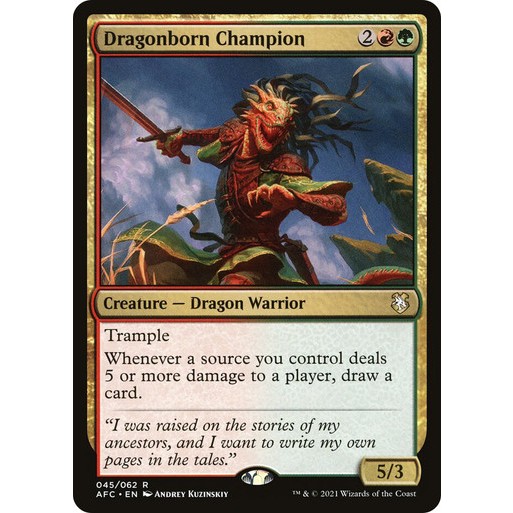 Dragonborn Champion - Adventures in the Forgotten Realms Commander (AFC ... Dragonborn Champion - Adventures in the Forgotten Realms Commander (AFC ...