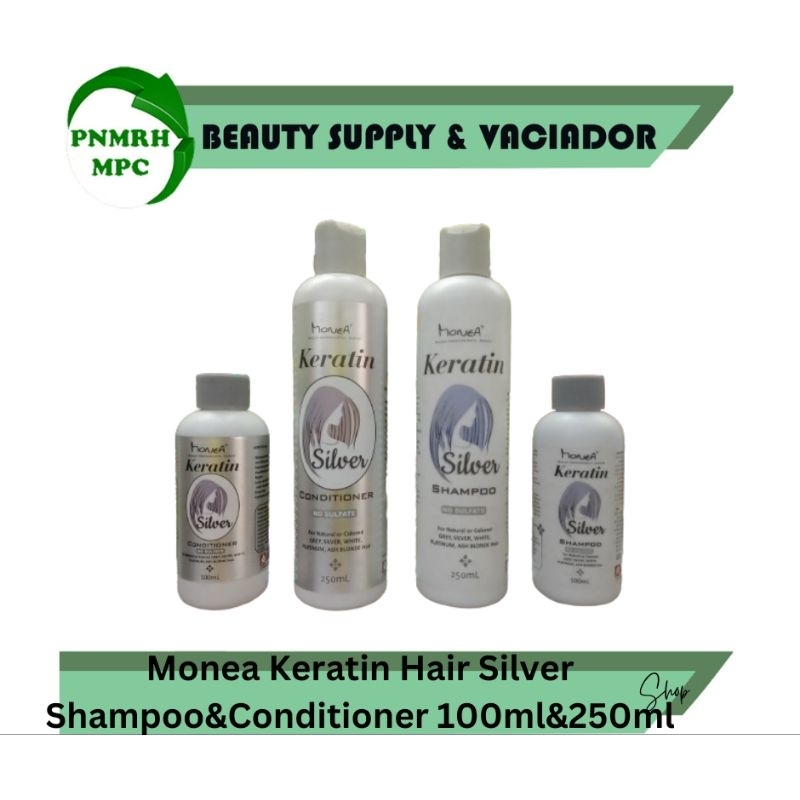 Monea Keratin Hair Silver Shampoo & Conditioner 100ml & 250ml (No ...