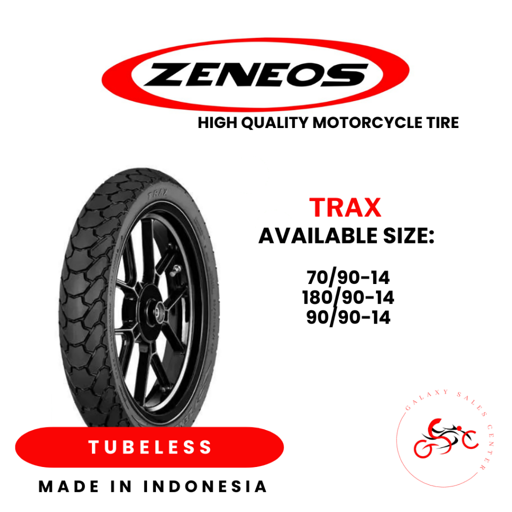 ZENEOS TRAX MOTORCYCLE TIRE TUBELESS BY 14 MADE IN INDONESIA | Shopee ...