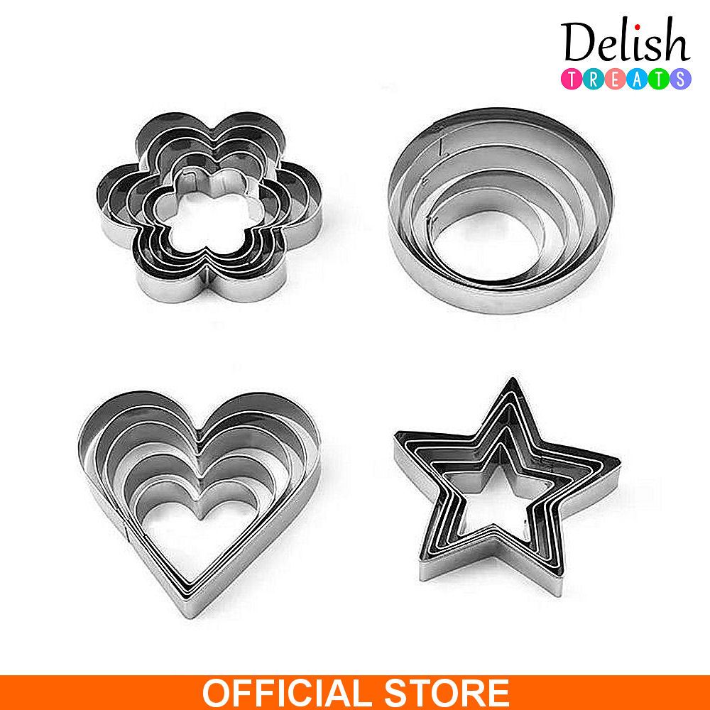 Delish Treats Stainless Steel Cookie Cutter Set (Pack of 5pcs) DTPH0222 ...