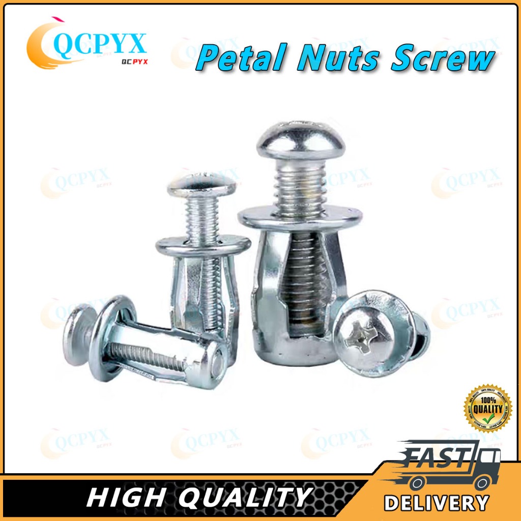 5Pcs 10Pcs Petal Rivet Lock Nuts With Screw For Car License Fixed Plate ...