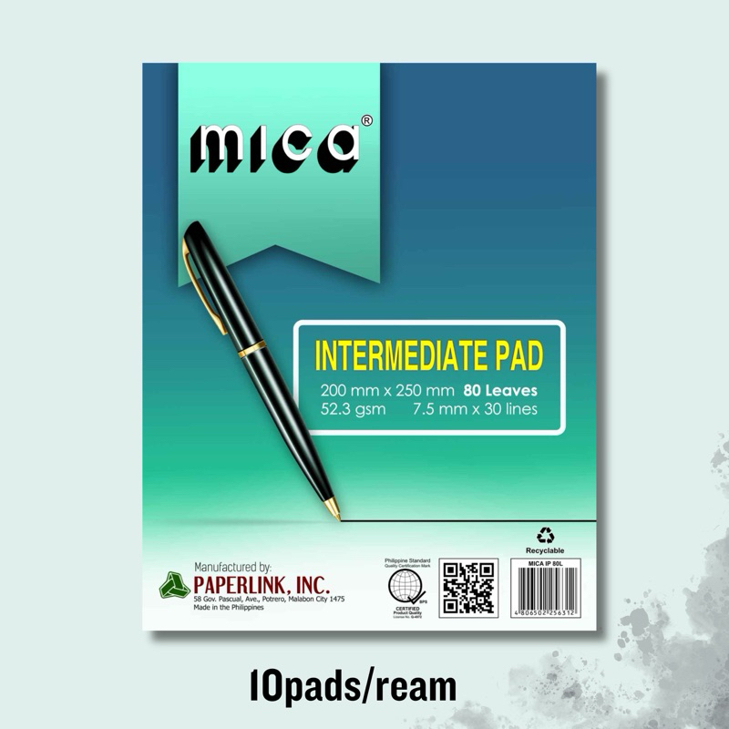 MICA INTERMEDIATE PAD, 10 Pads per ream | Shopee Philippines