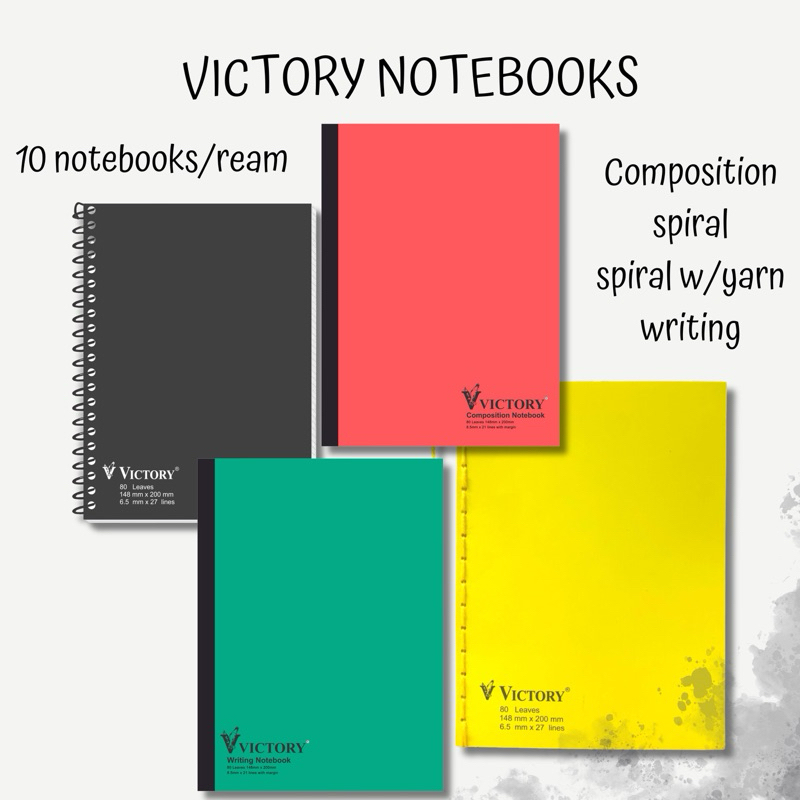 Victory Notebook Spiral/ Yarn/ Writing/ Composition/ 10pcs per pack ...