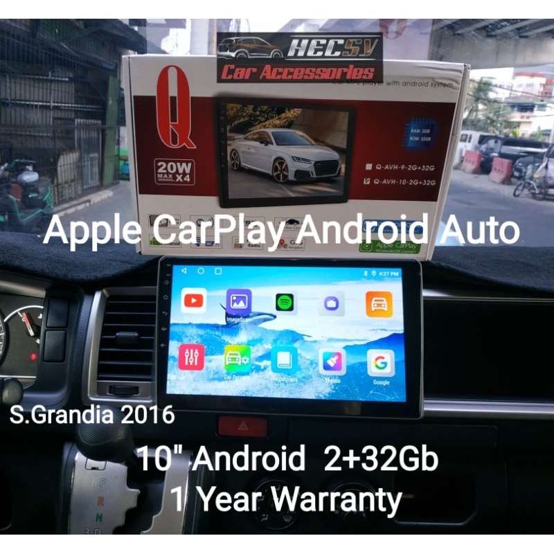 Hiace Commuter Super Grandia GL Android Head Unit Apple CarPlay Android ...