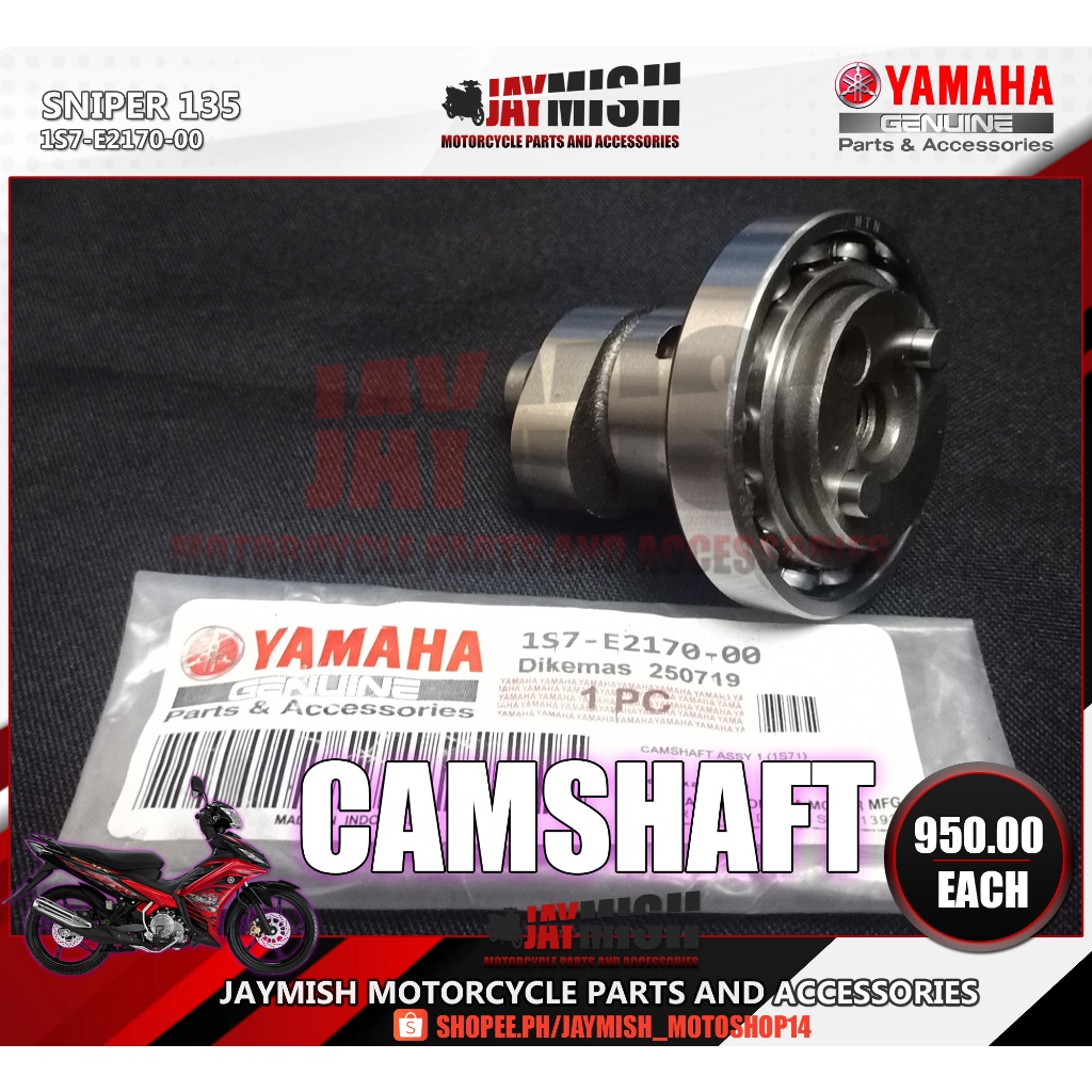 Camshaft Assy for Sniper 135 / Sniper MX 135 / SMX Yamaha Genuine Stock ...